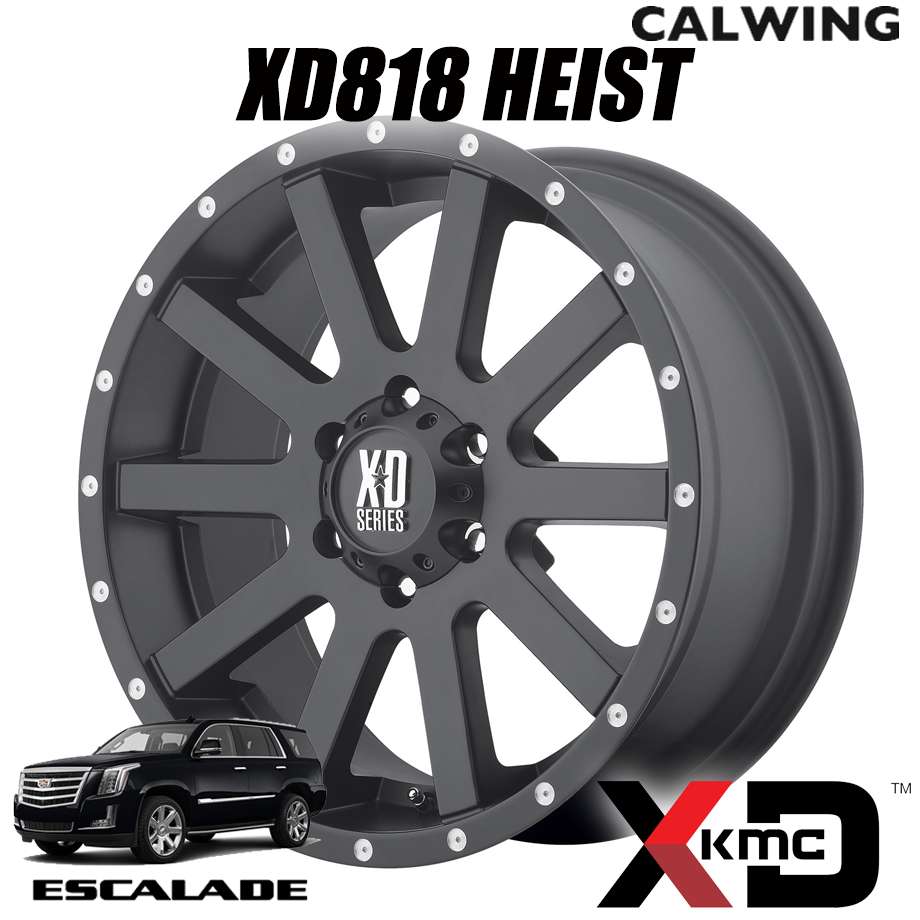 07y- エスカレード | ホイール XD818 HEIST 16X8+10 6X139.7 サテンブラック 1本 KMC｜キャルウイング ...