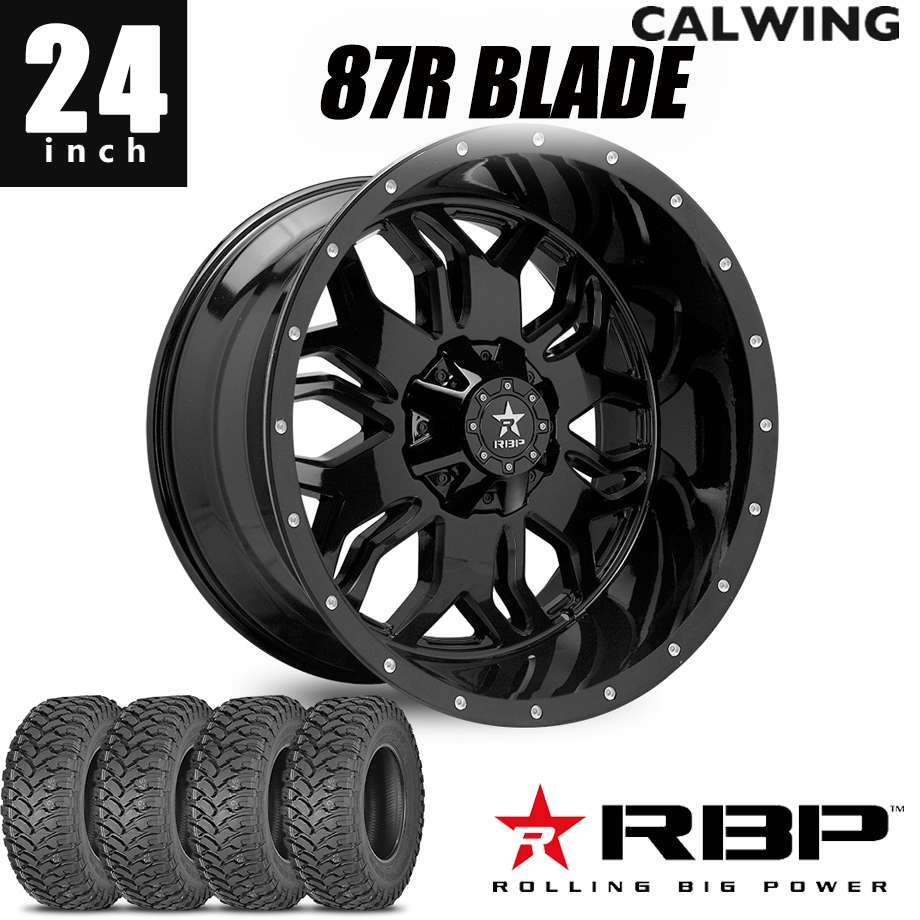 ハマー H2 | ホイール RBP 87R BLADE 24インチ 12J フルブラック MUDタイヤ4本セット｜キャルウイング パーツセンター