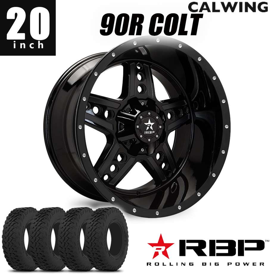 F150/F150ラプター | ホイール RBP 90R COLT 20インチ 9J フルブラック MUDタイヤ4本セット｜キャルウイング ...