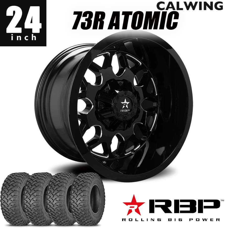 07-18y JK / 18-21y JL ジープ ラングラー | ホイール RBP 73R ATOMIC 24インチ 14J グロスブラック ...