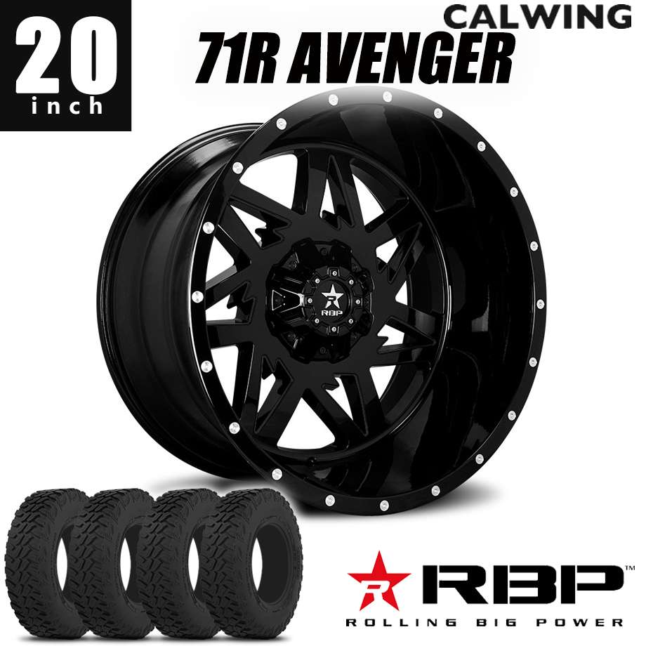 ラムピックアップ | ホイール RBP 71R AVENGER 20インチ 10J フルブラック MUDタイヤ4本セット｜キャルウイング ...